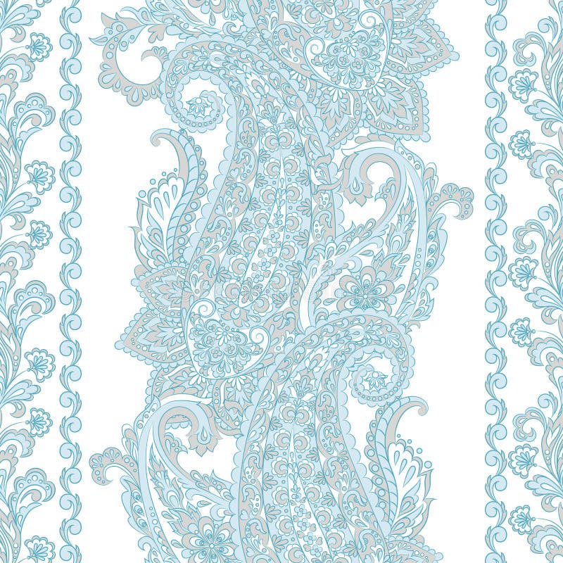 Seamless Paisley Pattern. Floral Vector Illustration. Stock Vector ...