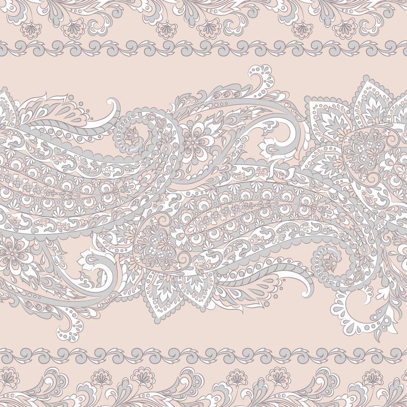 Seamless Paisley Pattern. Floral Vector Illustration. Stock Vector ...