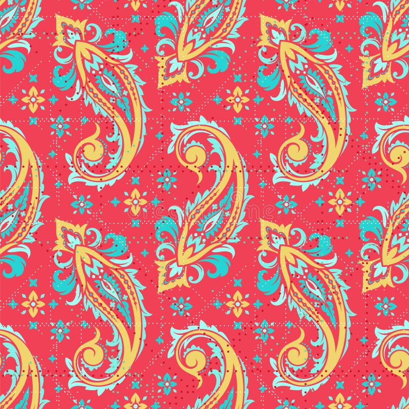 Seamless paisley pattern stock vector. Illustration of fashion - 114386602