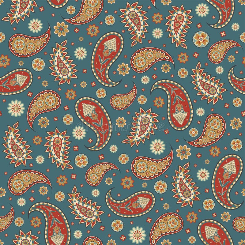 Persian Paisley Pattern Vector Background Stock Vector - Illustration ...