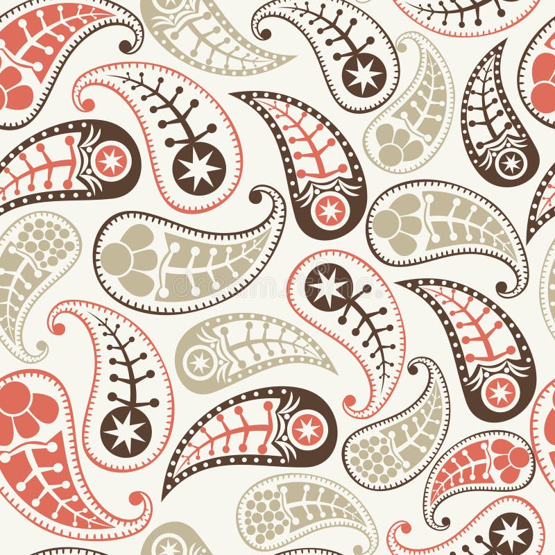 Paisley Texture Colorful Repeat Modern Pattern Classic Stock ...