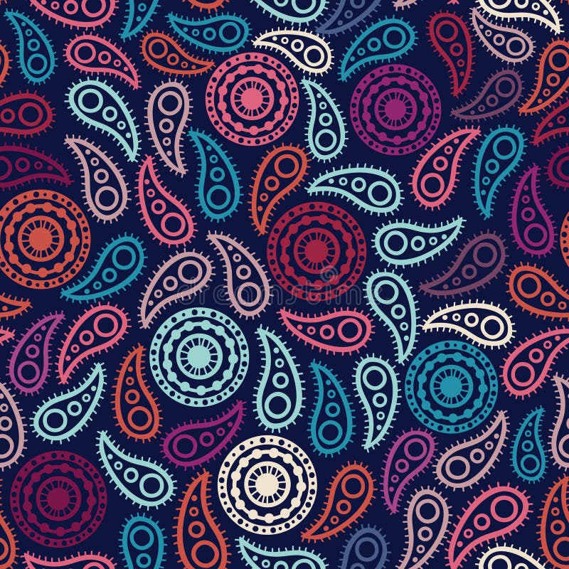 Seamless paisley texture stock vector. Illustration of design - 50438633