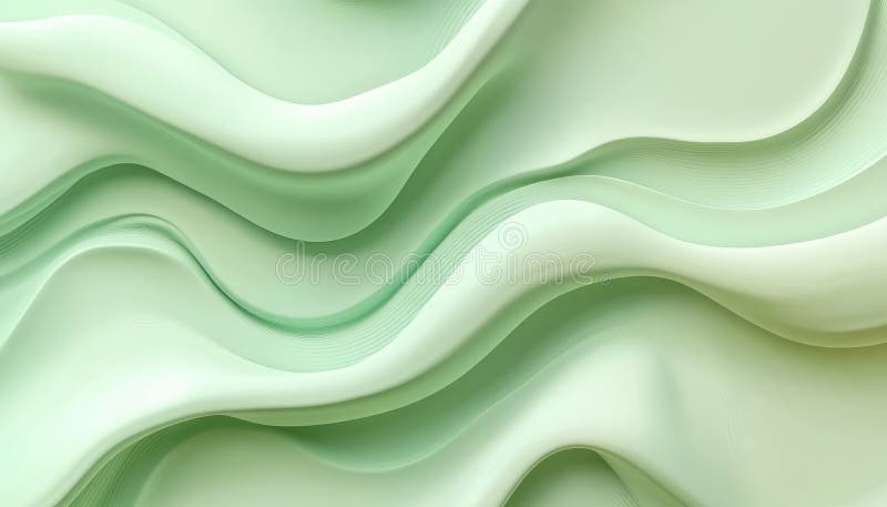 Seamless Pale Green Gradient Background, 3D Low Profile Style, Delicate ...