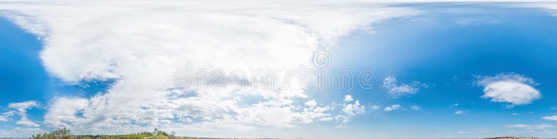 Seamless Panorama of Sky with Light Clouds in Spherical Equirectangular ...