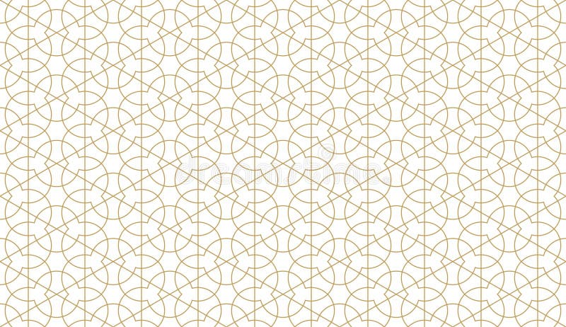 Seamless Circle Frame Pattern in Authentic Arabian Style. Stock Vector ...