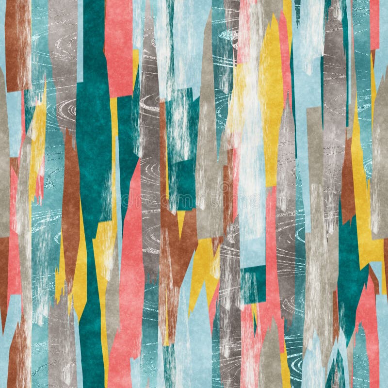 Seamless Paper Strip Collage Surface Pattern Design for Print Stock ...