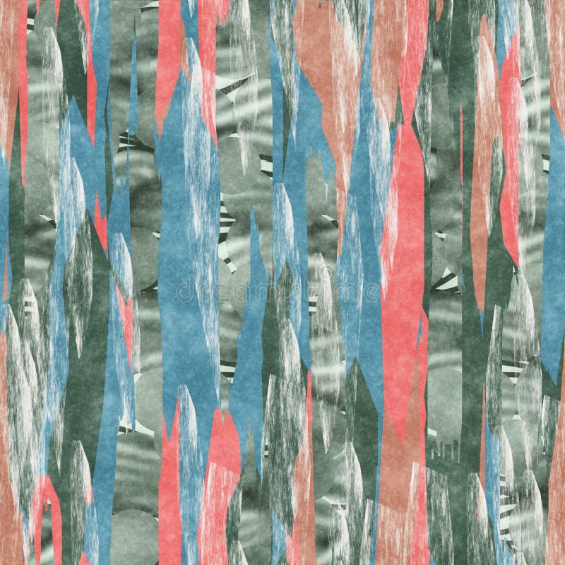 Seamless Paper Strip Collage Surface Pattern Design for Print Stock ...