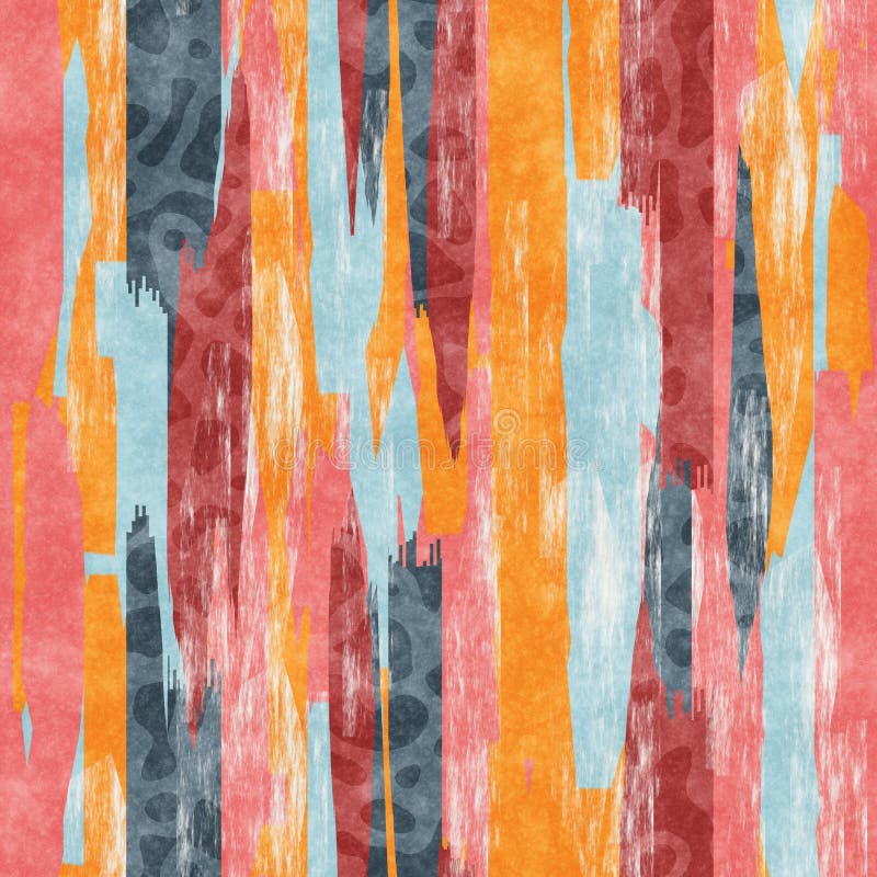 Seamless Paper Strip Collage Surface Pattern Design for Print Stock ...