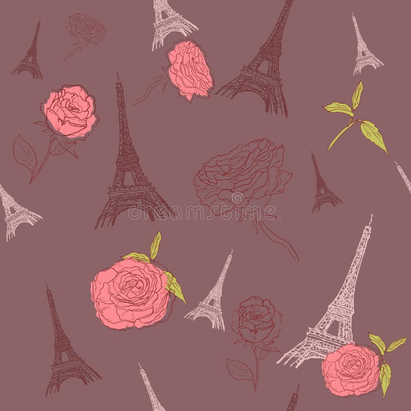 Seamless Paris pattern stock vector. Illustration of french - 29507436