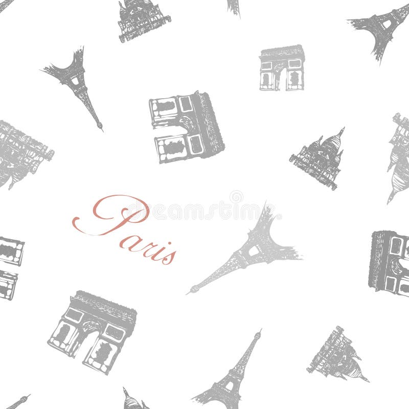 Seamless Paris Textures stock illustration. Illustration of pattern ...