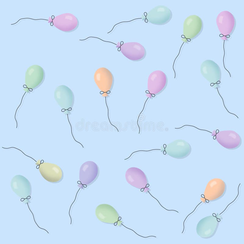 Balloon Seamless Pastel Color Background Stock Illustrations – 484 ...