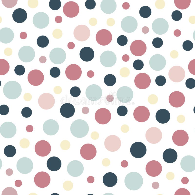 Seamless Party Pattern with Different Sizes Dots. Backdrop, Wrapping ...