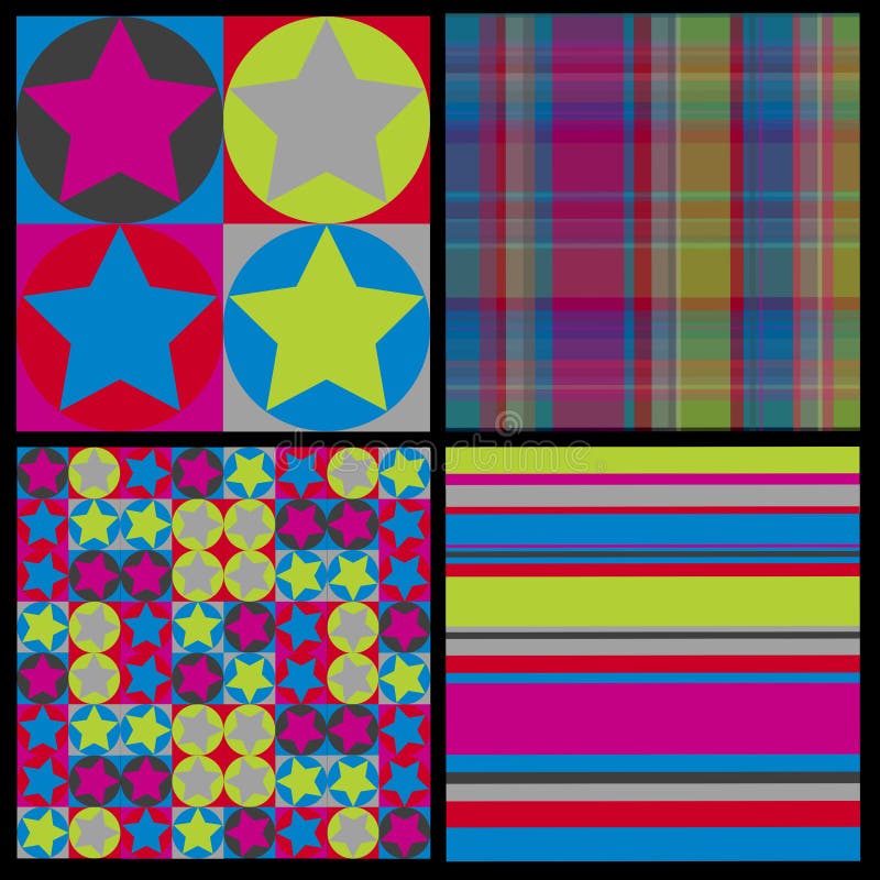 Seamless Party Pattern Set stock vector. Illustration of industry - 9297089