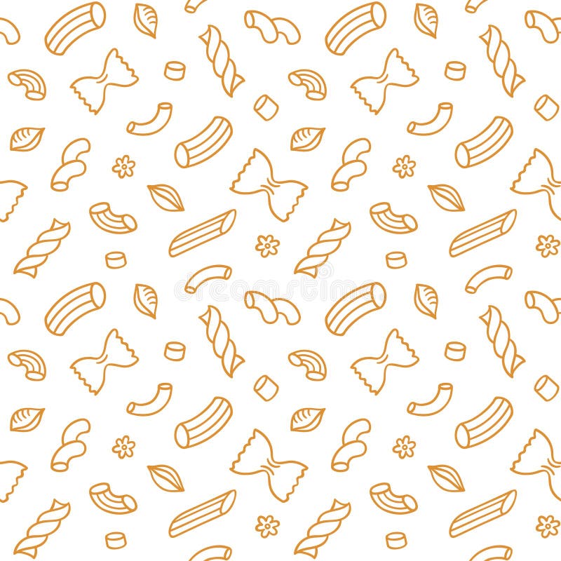 Seamless pasta pattern stock vector. Illustration of pasta - 117584847