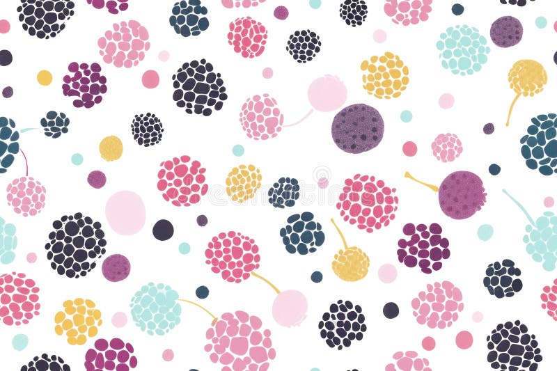 Pastel Berries Pattern on Transparent Background Stock Photo - Image of ...