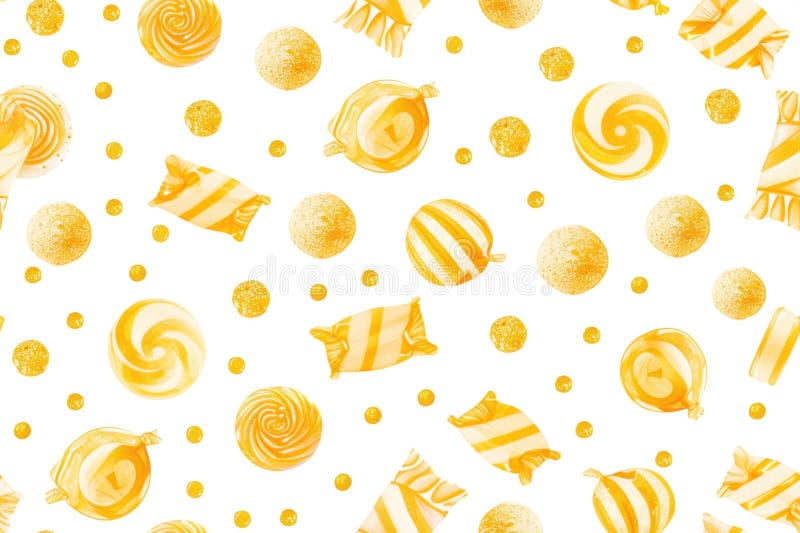 Seamless Pastel Candy Pattern on Transparent Stock Image - Image of ...