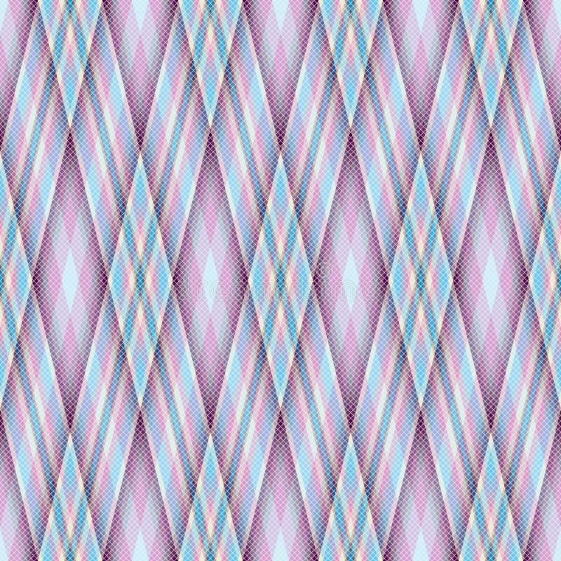 Seamless Checkered Pattern with Rhombus Stock Illustration ...