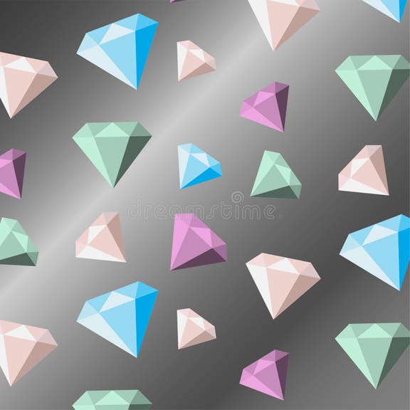 Seamless Pastel Diamonds Pattern. Stock Vector - Illustration of pastel ...