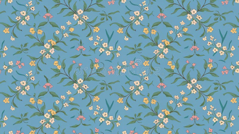 Seamless Pastel Floral Pattern, Delicate Spring Good Resolution Stock ...