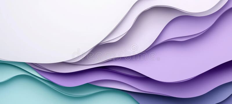 Seamless Pastel Lavender To Ocean Gradient, 3D Low Profile, Delicate ...