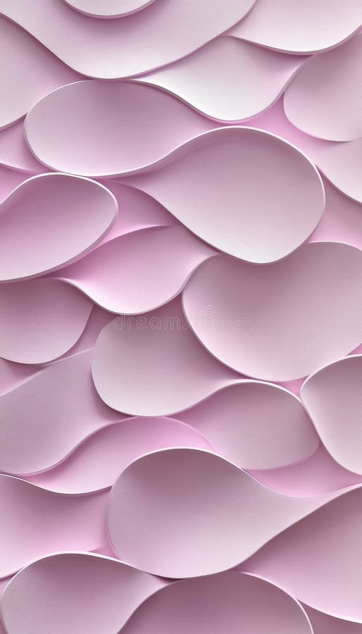 Seamless Pastel Lavender Wave Pattern. Abstract 3D Render Stock ...