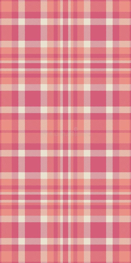 Seamless Pastel Pink and Peach Plaid Pattern. Perfect for Textile ...