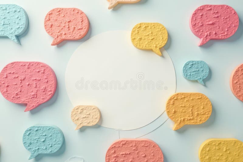 Seamless Pastel Speech Bubble Wallpaper Pattern , Elegant, Light Stock ...