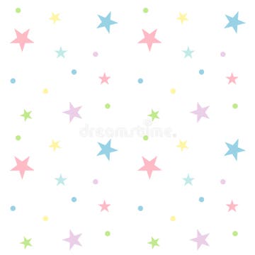 Seamless Pastel Star Pattern. Stock Vector - Illustration of ornament ...
