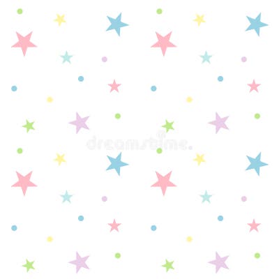 Seamless Pastel Star Pattern. Stock Vector - Illustration of ornament ...