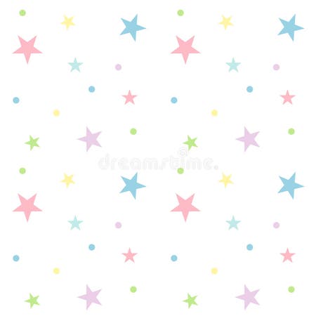 Seamless Pastel Star Pattern. Stock Vector - Illustration of ornament ...