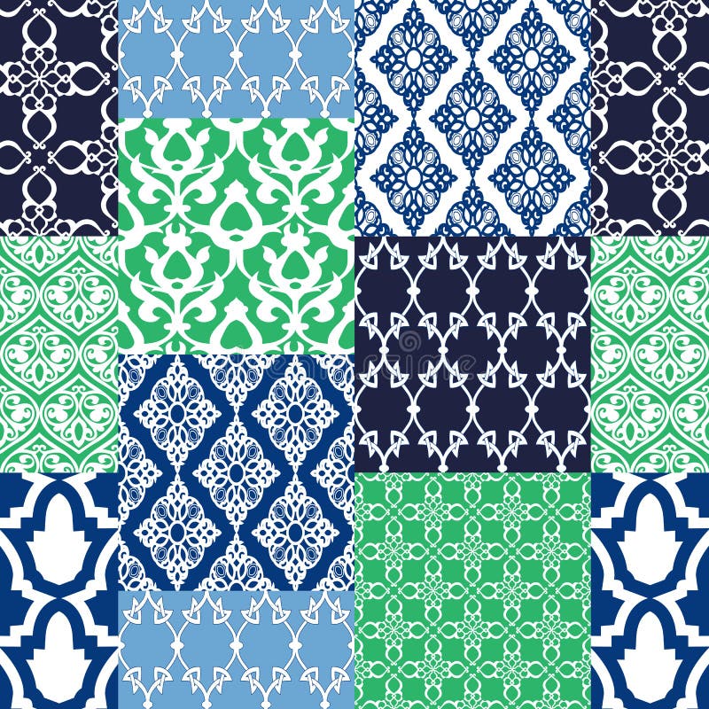 Seamless Patchwork Background. Stock Vector - Illustration of ...