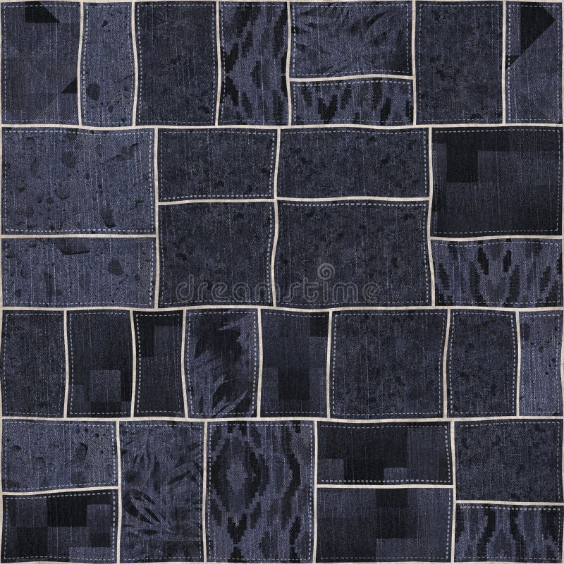 Seamless Patchwork Collage Mix Quilt Pattern Print Stock Photo - Image ...