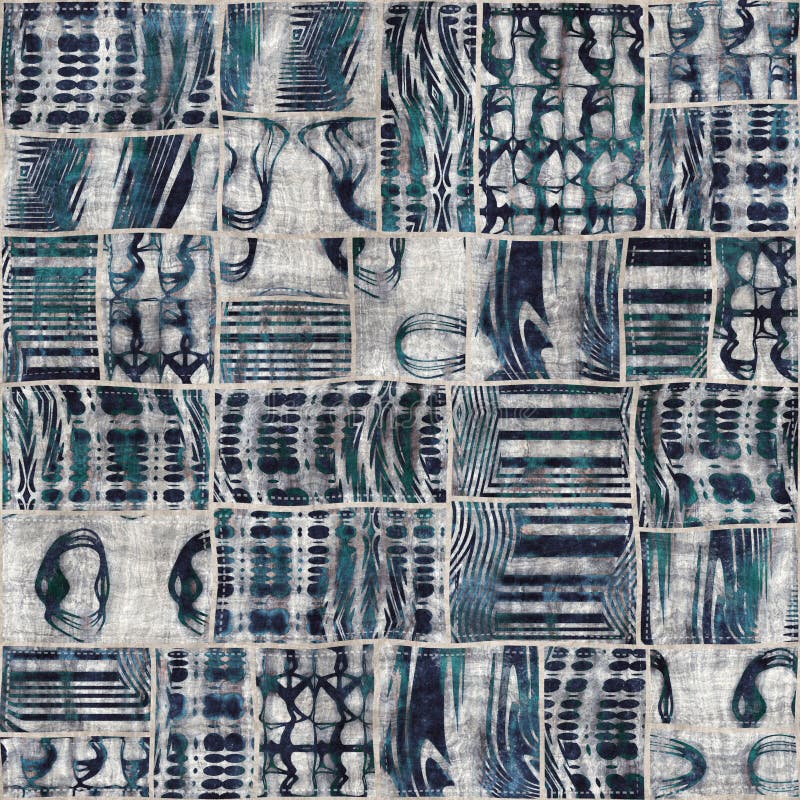 Seamless Patchwork Collage Mix Quilt Pattern Print Stock Image - Image ...