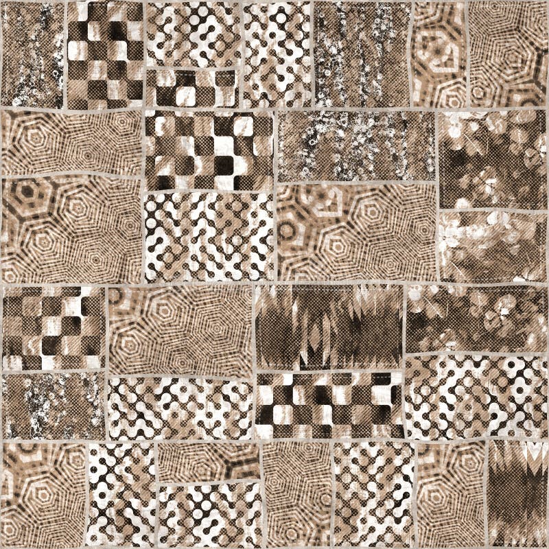 Seamless Patchwork Collage Mix Quilt Pattern Print Stock Image - Image ...