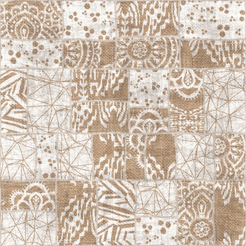 Seamless Patchwork Collage Mix Quilt Pattern Print Stock Image - Image ...