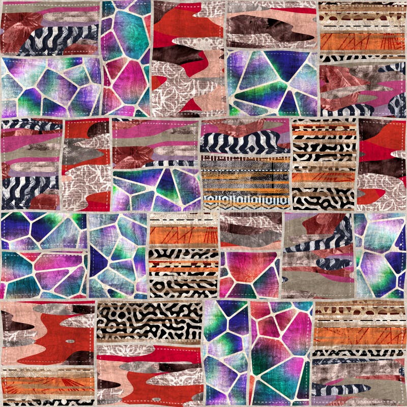 Patchwork Collage of Vintage Papers Stock Photo - Image of wallpaper ...