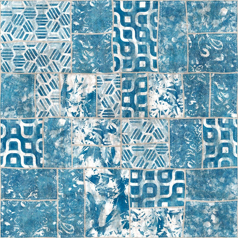 Seamless Patchwork Collage Mix Quilt Pattern Print Stock Photo - Image ...