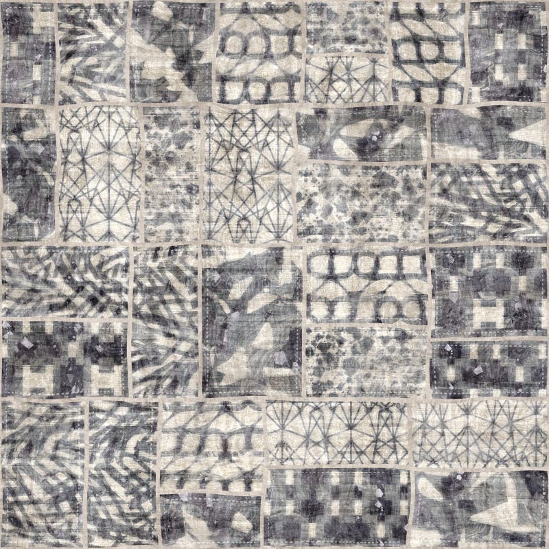 Seamless Patchwork Collage Mix Quilt Pattern Print Stock Photo - Image ...