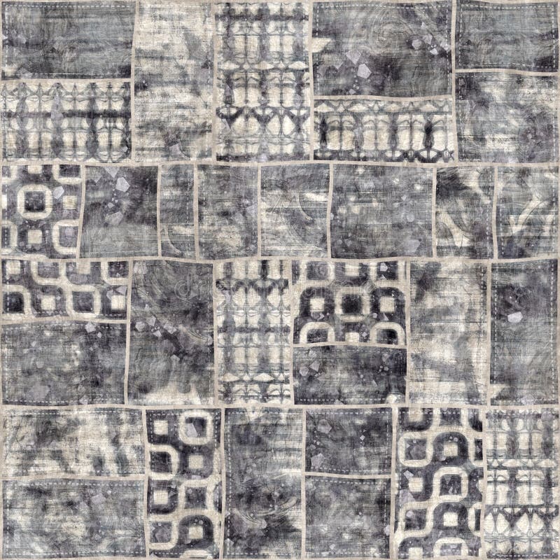 Seamless Patchwork Collage Mix Quilt Pattern Print Stock Photo - Image ...