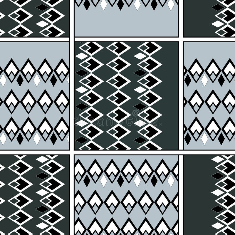 Seamless Patchwork Design Pattern in Retro Stock Illustration ...