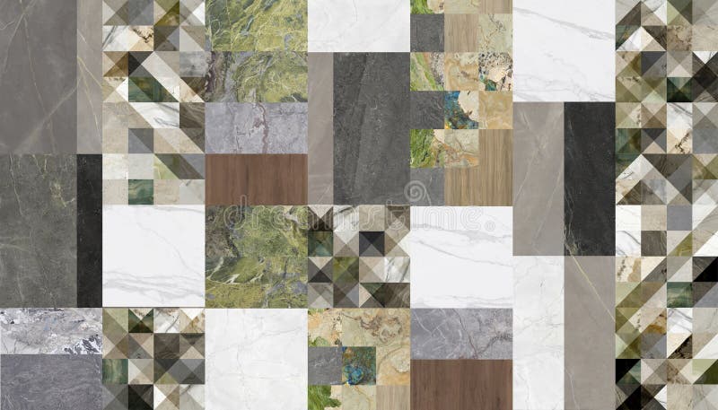 Seamless Patchwork Pattern with Beautiful Pattern Combination in ...