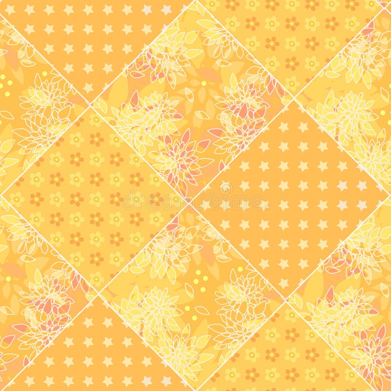 Seamless Patchwork Style Pattern Stock Vector - Illustration of ottoman ...