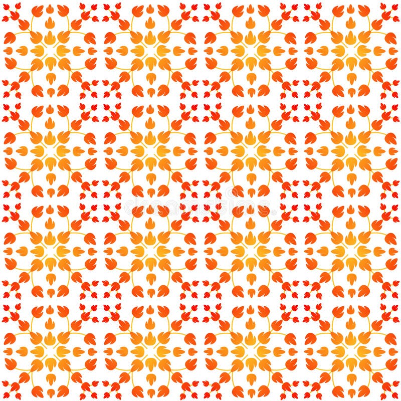 Seamless Pattern Autumn Leaves Tile Stock Illustration - Illustration ...