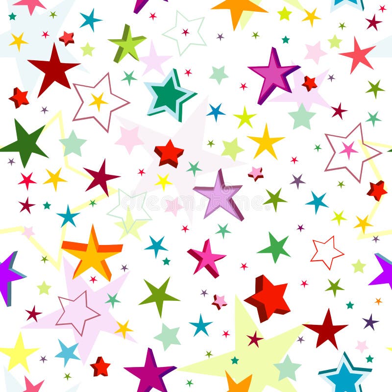 Stars Background Seamless Pattern Stock Illustration - Illustration of ...