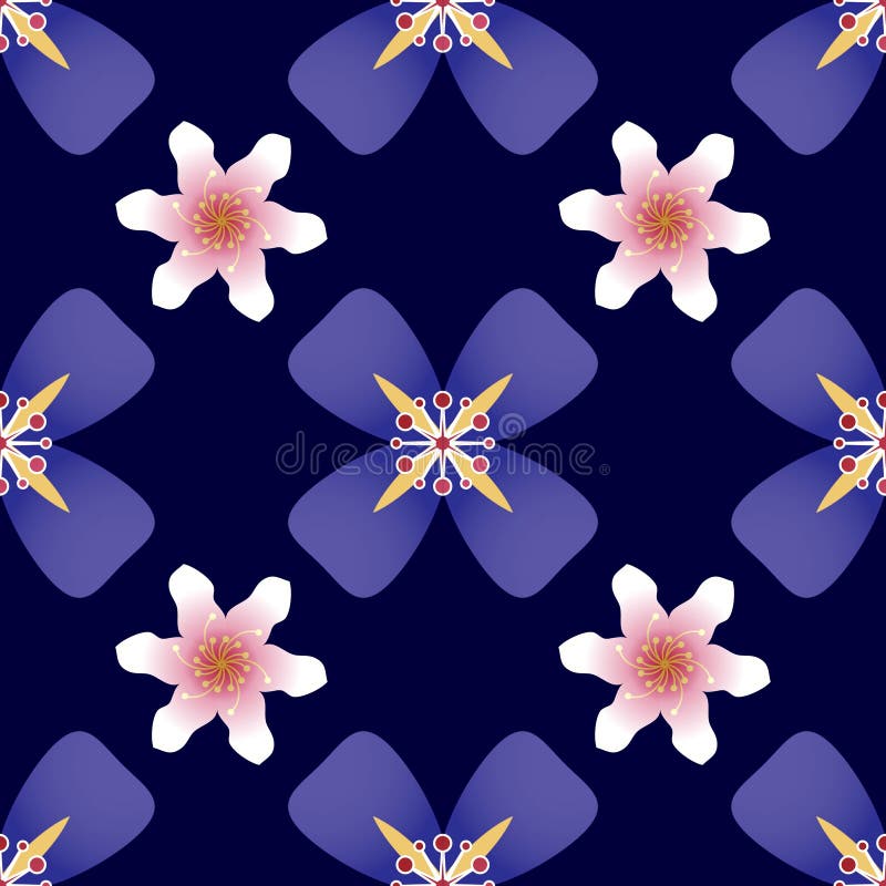 Seamless Pattern Design Was Inspired by Colourful Flowers. Stock Vector ...