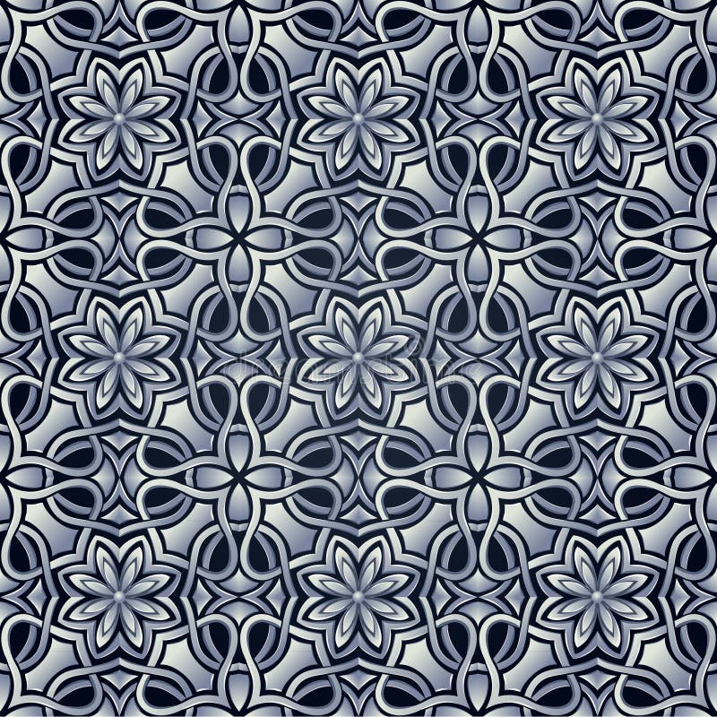Middle Eastern Tile Pattern Stock Illustration - Illustration of ...