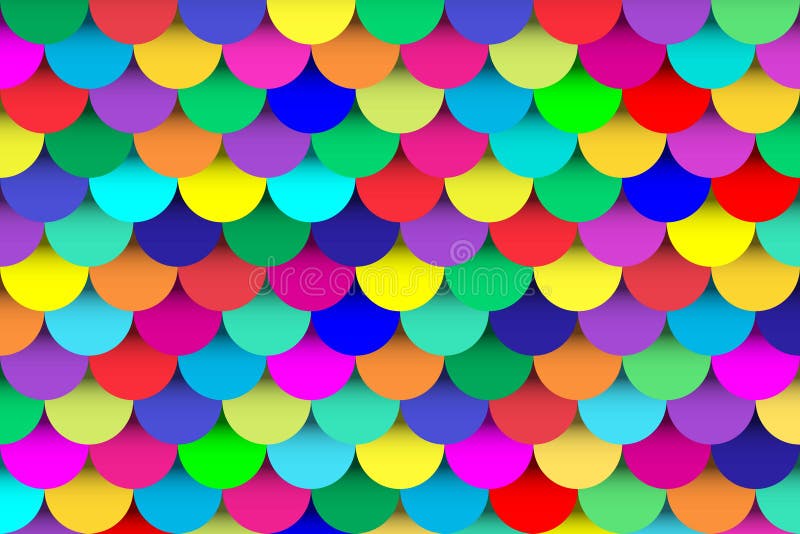 Vector Geometric Background with Overlapping Colorful Scales Pattern ...