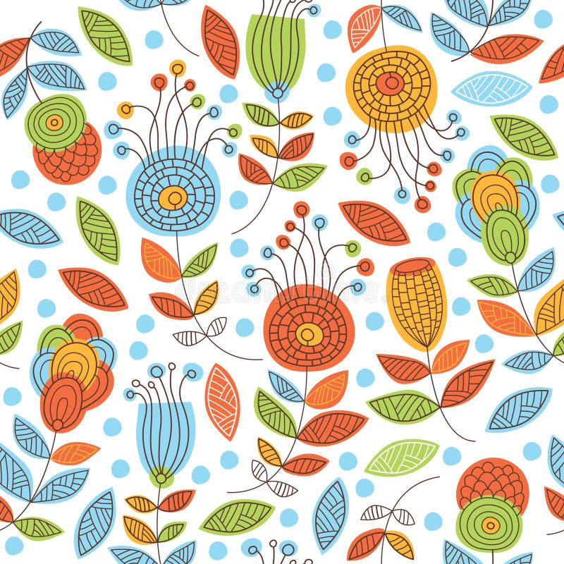 Trendy Seamless Pattern with Abstract Shapes. Stock Vector ...