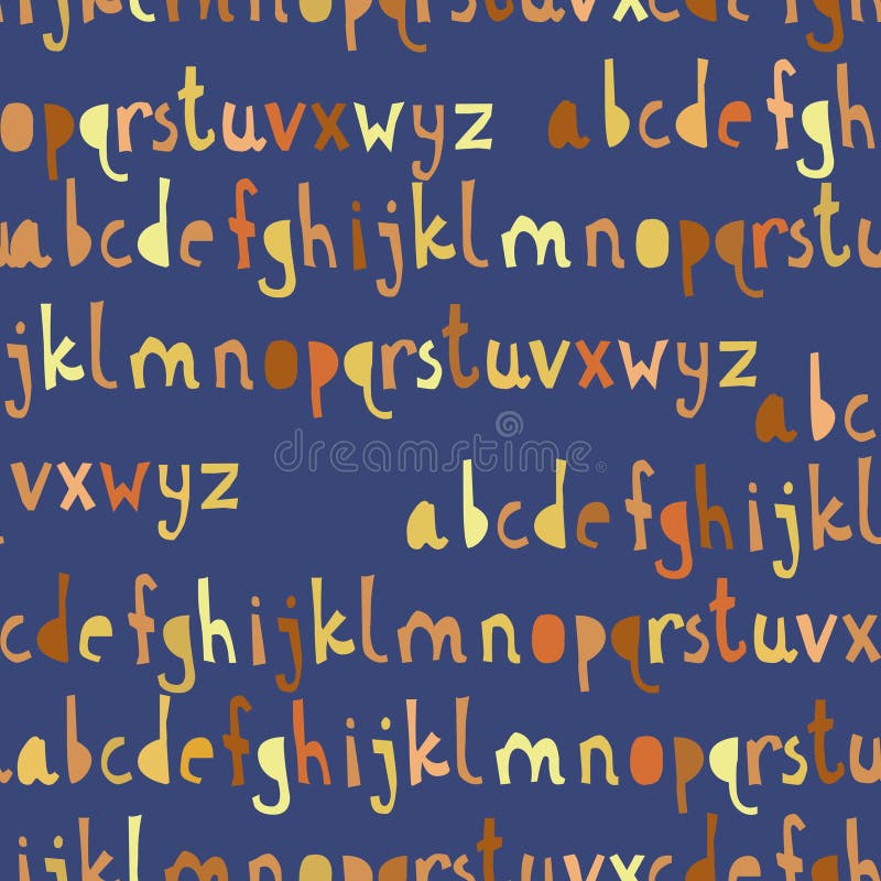 Seamless Pattern with Abc or Alphabet. Stock Vector - Illustration of ...