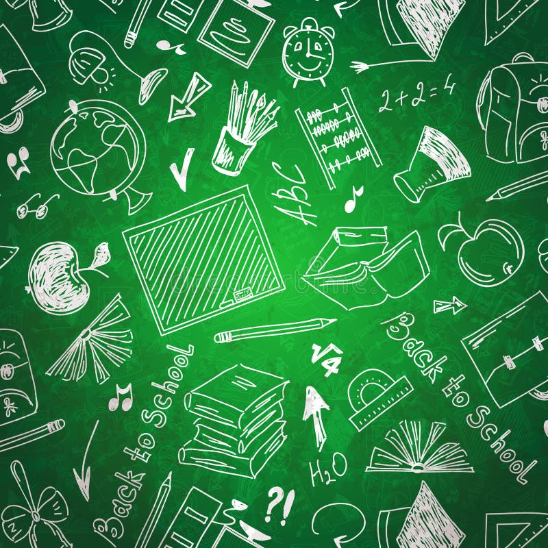 Seamless Pattern Abstract Background School Stock Vector - Illustration ...